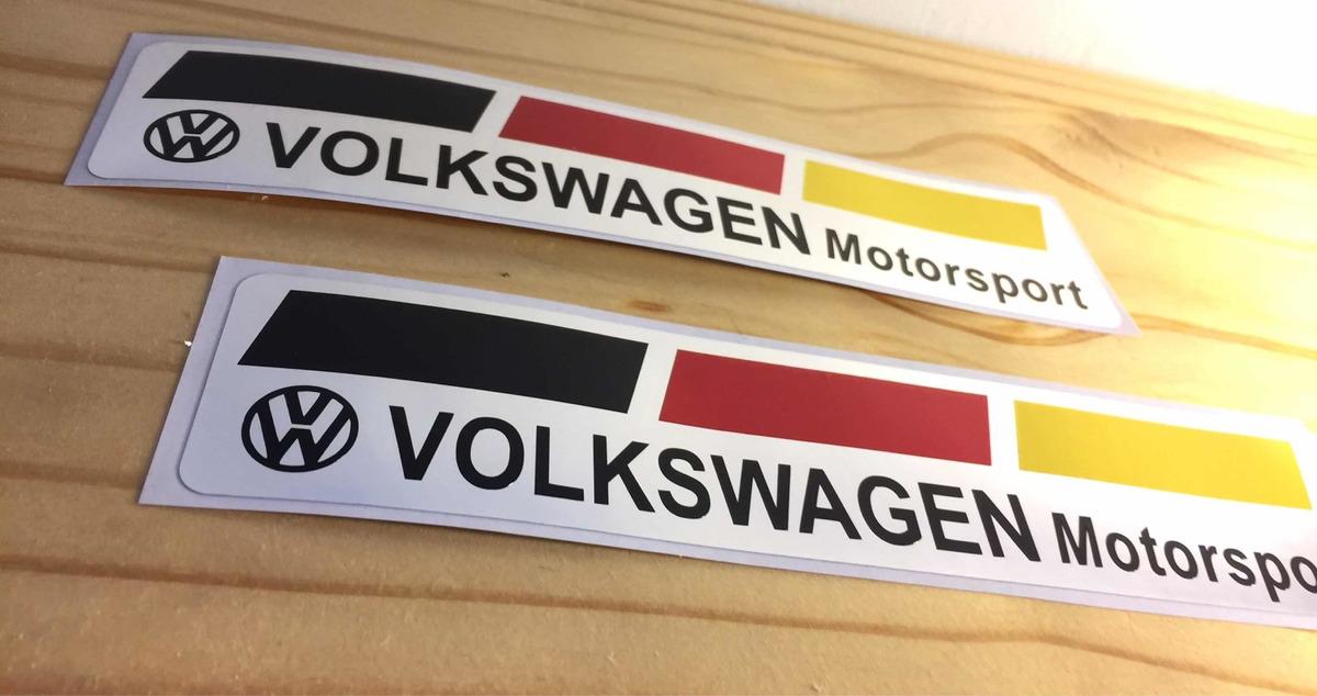 Calco Sticker Vinilo Volkswagen Motorsport Alemania Par!! - AO ...